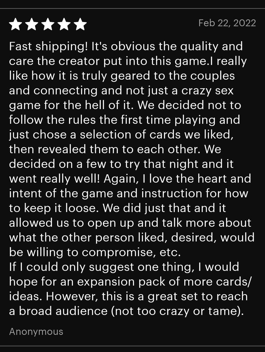 Intimacy card game for couples "Love Matching" – OpenMityRomance