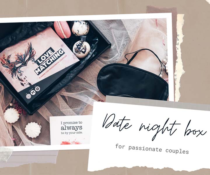 Date night box for couples "Date After Dark" with SPA kit - Sensual ...
